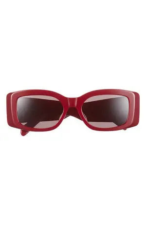 Celine Triomphe 53mm Rectangular Sunglasses - Shiny Bordeaux/smoke