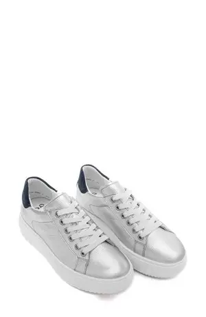 ARA Ara Mikky Platform Sneaker Silver W/blue