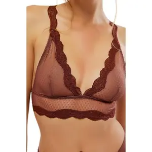 Free People Intimately Fp Midweek Longline Bralette Mocha
