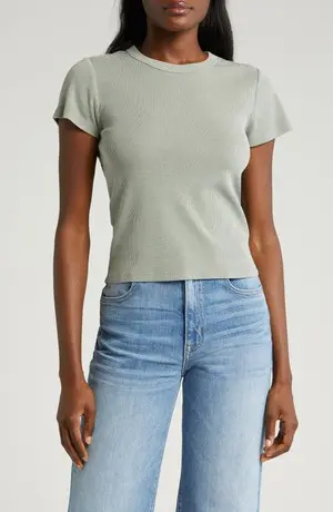 Marine Layer Lexi Sun-in Rib Crewneck T-shirt - Shadow