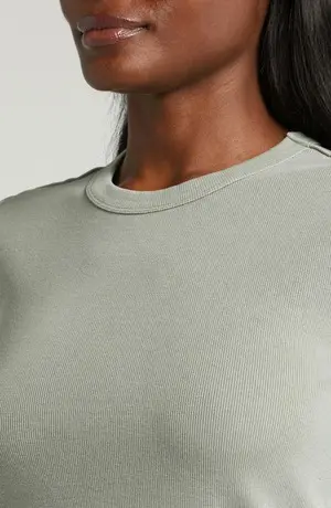 Marine Layer Lexi Sun-in Rib Crewneck T-shirt - Shadow