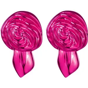 STERLING KING Sterling King Rosette Stud Earrings Fuchsia