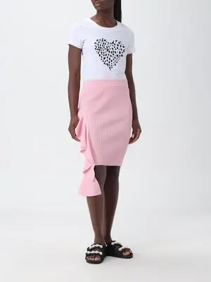 Moschino Ruffled Ribbed Knit Skirt