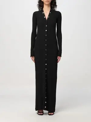 Attico Ribbed Button-detailed Maxi Dress