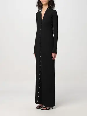 Attico Ribbed Button-detailed Maxi Dress