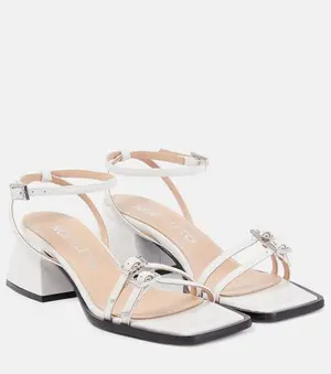 NODALETO Bulla Laetitia 45 Leather Sandals - White