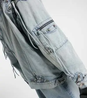 Balenciaga Cagole Oversized Denim Jacket