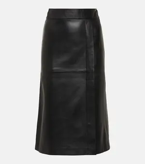 JOSEPH Sèvres Leather Midi Skirt