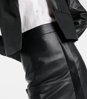 JOSEPH Sèvres Leather Midi Skirt
