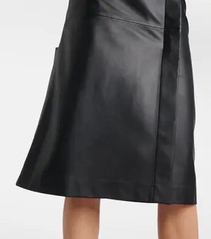 JOSEPH Sèvres Leather Midi Skirt