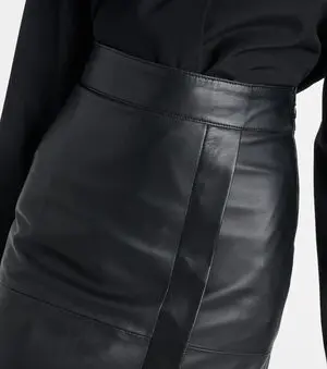 JOSEPH Sèvres Leather Midi Skirt