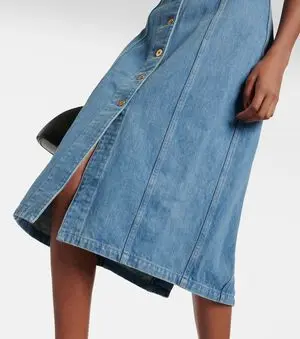 PATOU Denim Midi Dress - Blue