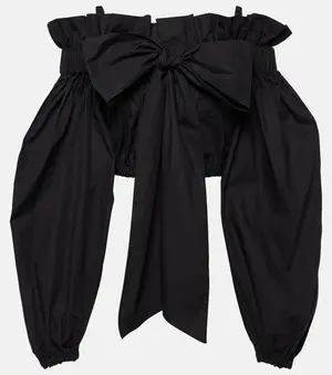 PATOU Bow-detail Ruffled Crop Top