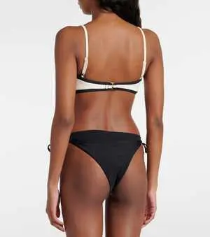 SAME Colorblocked Bandeau Bikini Top - Black