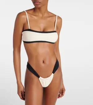 SAME Colorblocked Bandeau Bikini Top