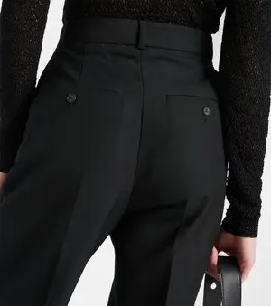 TOTEME High-rise Tapered Trousers - Black