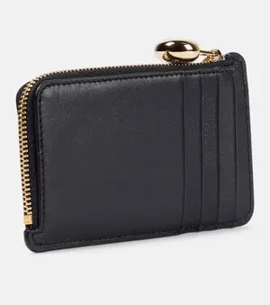 Loewe Logo Leather Card Holder - Black