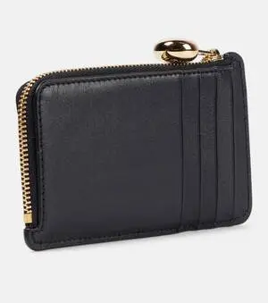 Loewe Logo Leather Card Holder - Black