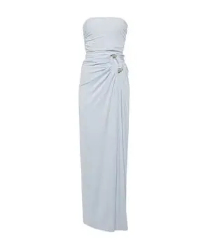 Simkhai Draped Jersey Bustier Gown - Blue