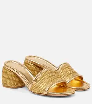 GIANVITO ROSSI Marbella Leather-trimmed Sandals