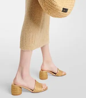 GIANVITO ROSSI Marbella Leather-trimmed Sandals