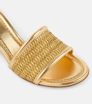 GIANVITO ROSSI Marbella Leather-trimmed Sandals