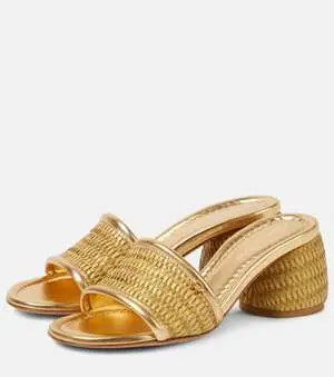 GIANVITO ROSSI Marbella Leather-trimmed Sandals