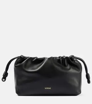 Loewe Flamenco Small Leather Clutch - Black