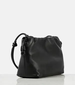 Loewe Flamenco Small Leather Clutch - Black