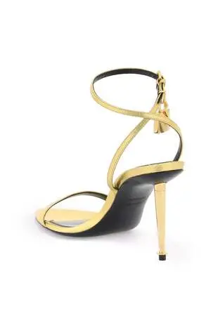 TOM FORD Padlock Stiletto Sandals - Gold