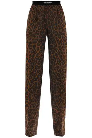 TOM FORD Silk Pajama Pants Brown,black