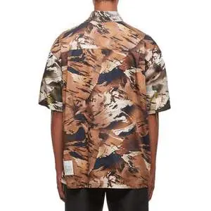 Heron Preston Camouflage Popline Shirt - Green