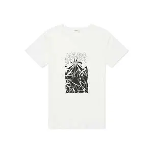 Celine Printed Cotton T Shirt - White