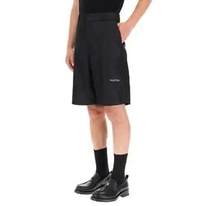 Valentino Garavani Flower Embroidery Bermuda Shorts