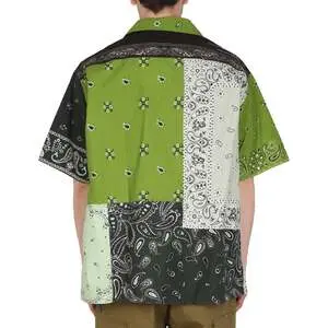 Kenzo Patchwork Cotton Shirt - Green
