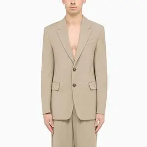 AMI Paris Light Taupe Single Breasted Blazer