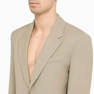 AMI Paris Light Taupe Single Breasted Blazer