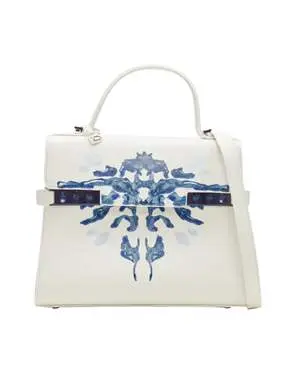 Delvaux Rare 2017 Limited Edition Tempete Mm B Papillon Lambskin Leather Bag - White