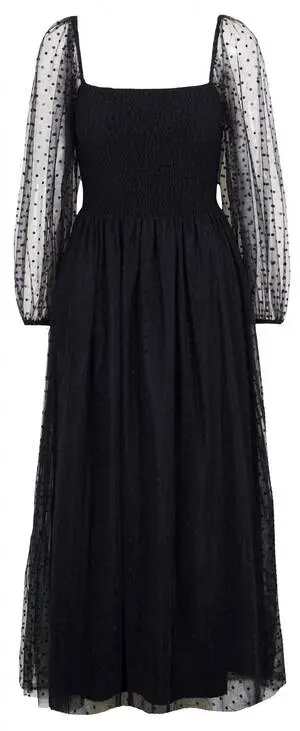 LUCY PARIS Lucy Paris Polka Dot Dress - Black