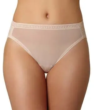 OnGossamer Gossamer Mesh Hicut Brief Beige