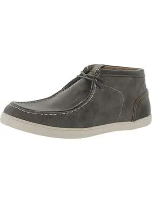 Steve Madden Mens Canvas Casual Boat Shoes - Grey