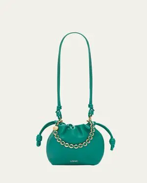Loewe Flamenco Mini Napa Leather Bag - Emerald Green