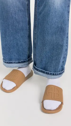 ANINE BING Isla Slides - Brown