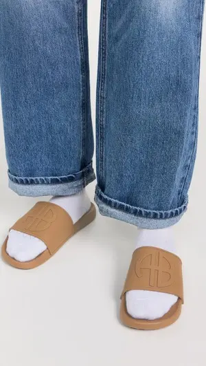 ANINE BING Isla Slides - Brown