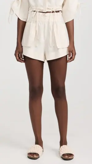 HEVRON Mira Shorts - Ivory