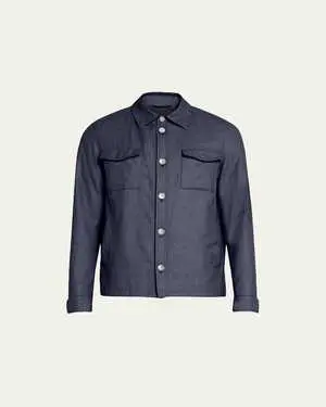 Herno Coated Cashmere-blend Overshirt