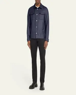 Herno Coated Cashmere-blend Overshirt