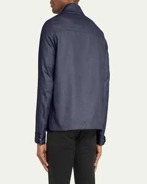 Herno Coated Cashmere-blend Overshirt