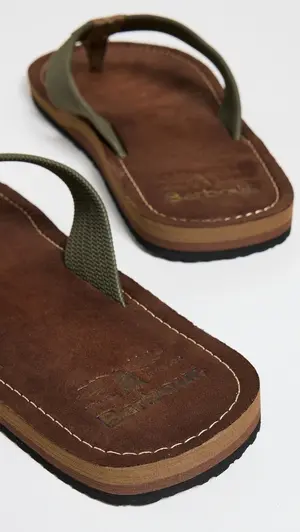 Barbour Toeman Beach Sandals - Olive