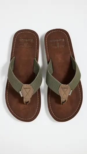 Barbour Toeman Beach Sandals - Olive